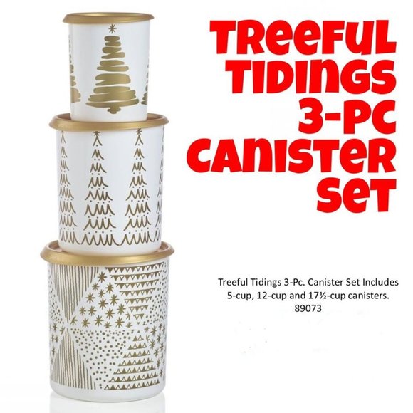 Kitchen | New Tupperware Holiday Christmas Canister Set | Poshmark
